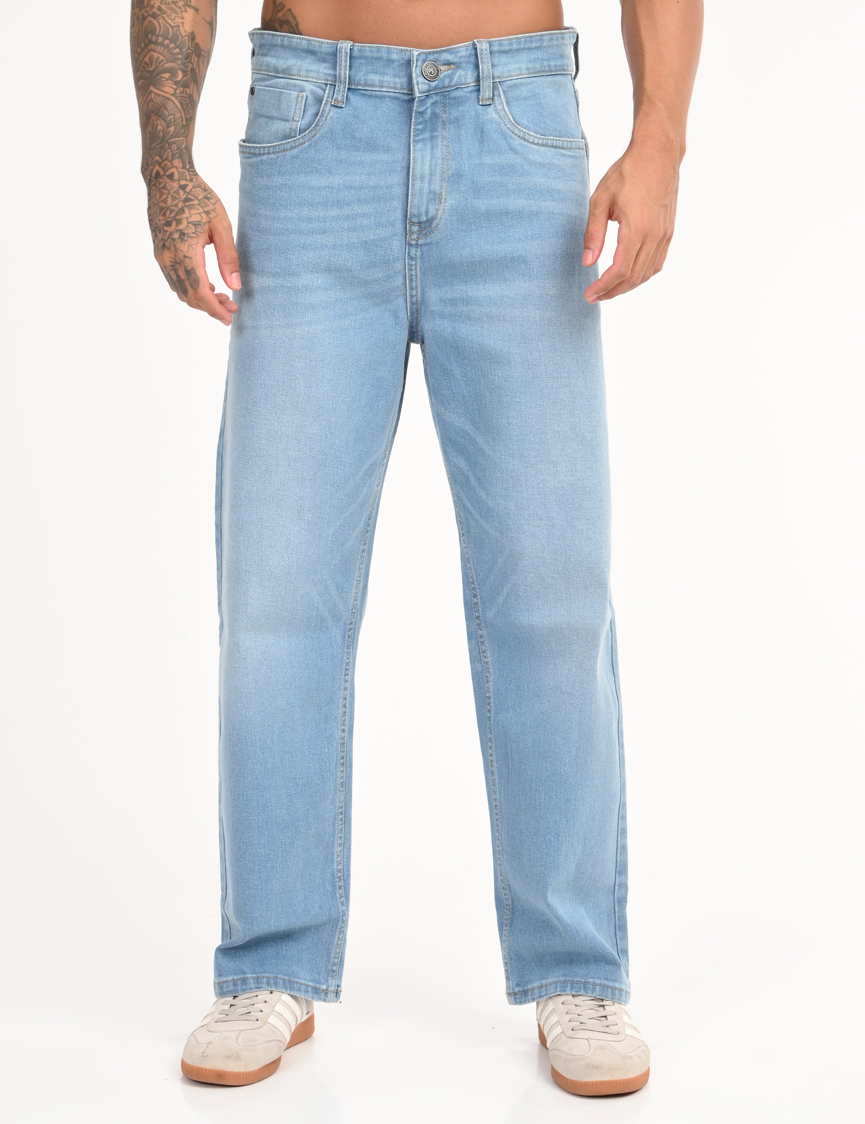 Straight Fit Blue Denim Pants – Address Apparels