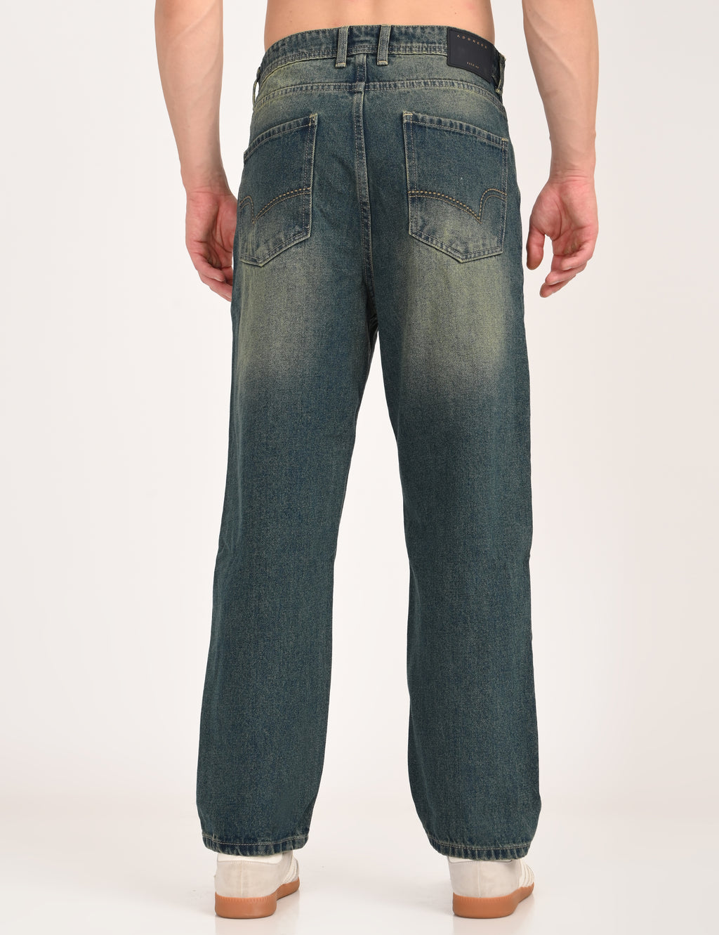 Straight Fit Vintage Blue Denim Pants – Address Apparels