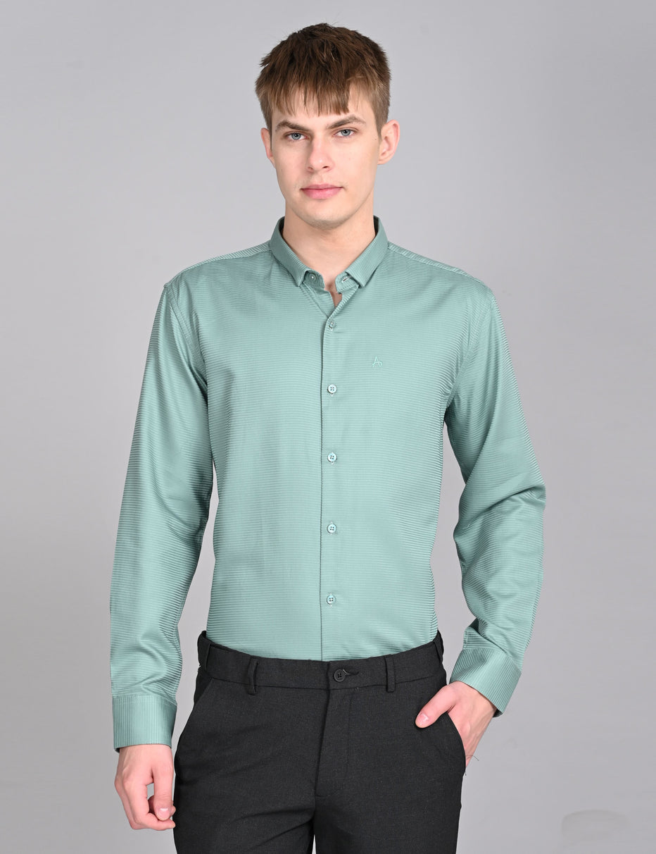 Aquagreen supima slim fit full sleeve shirt – Address Apparels
