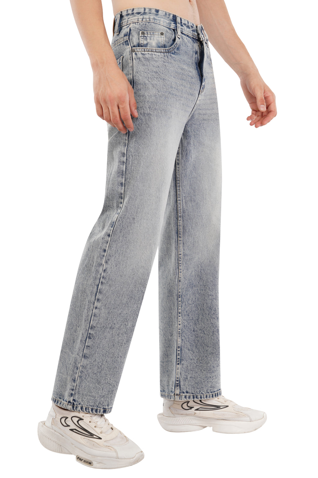 Straight Cut Tinted Blue Denim Pants – Address Apparels