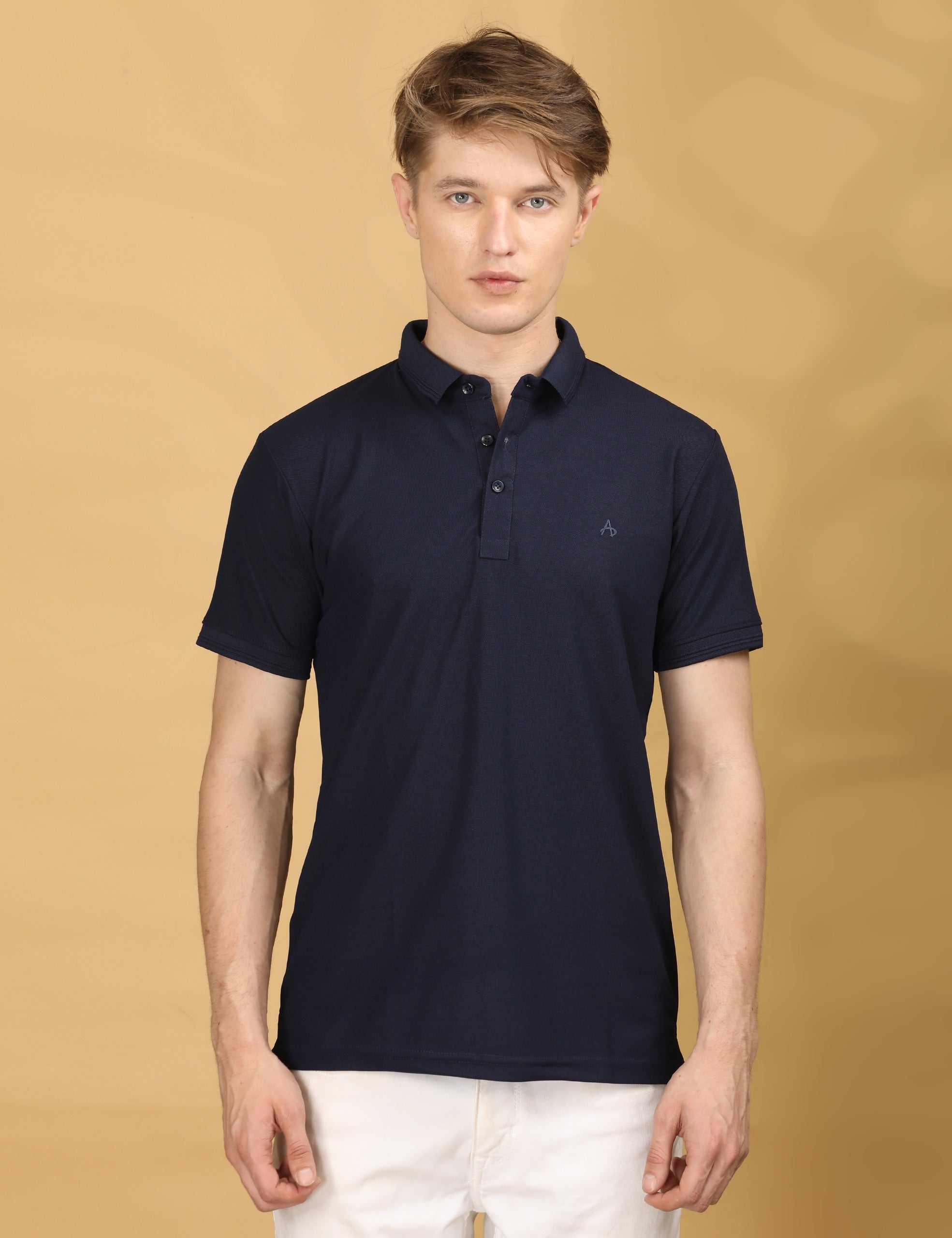 Half Sleeve Regular Fit Navy Blue Polo T-Shirt – Address Apparels