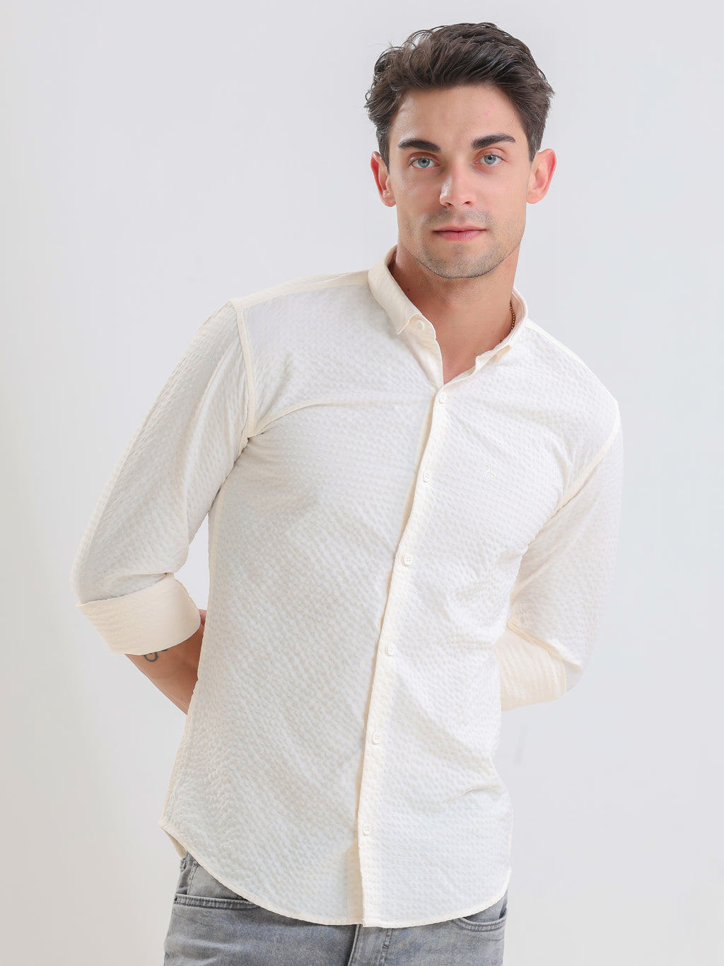 Ivory Elegance Slim Fit – Address Apparels