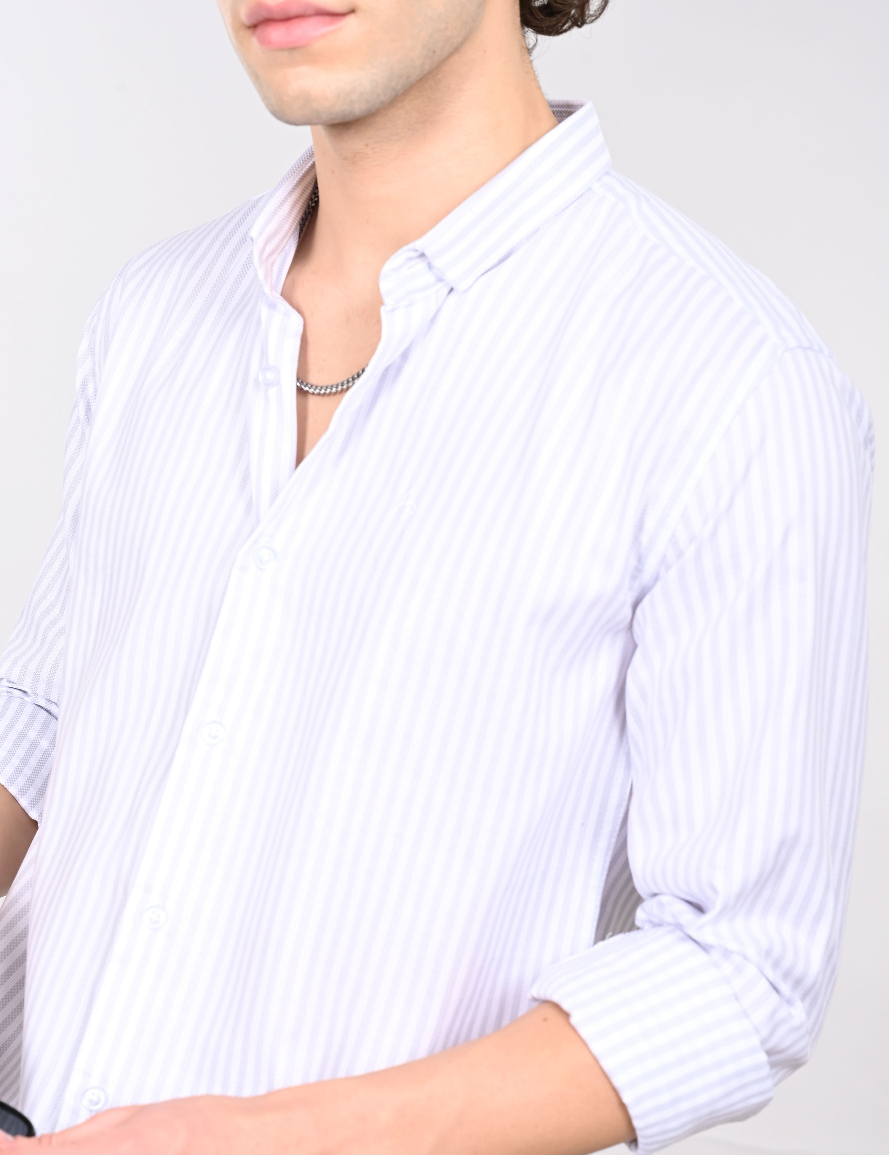 Full sleeve slim fit white shirt – Address Apparels