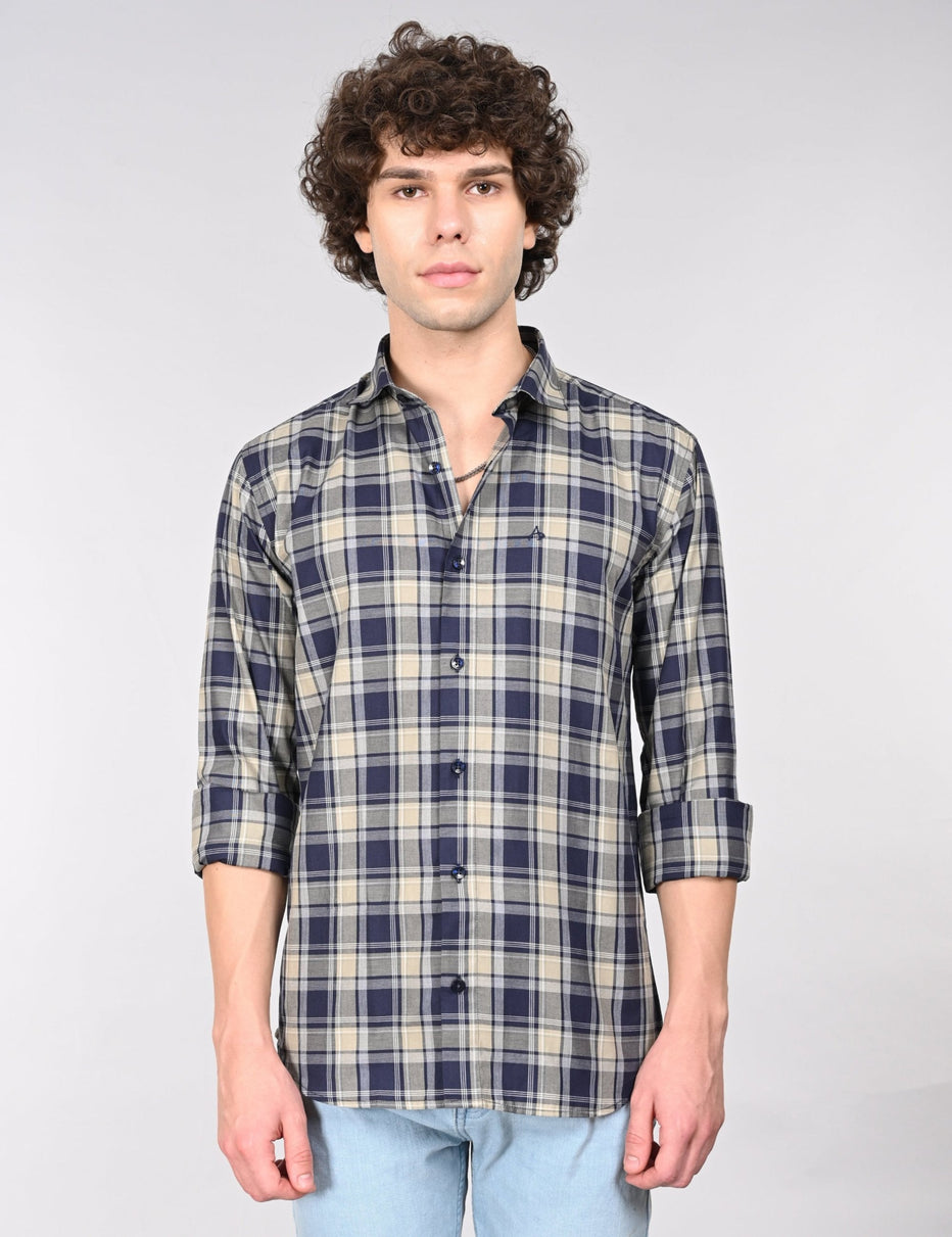 Full sleeve slim fit check shirt – Address Apparels